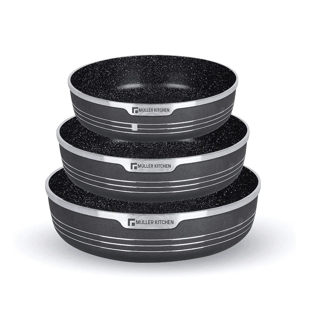 Mueller kitchen MK-3019 28,32,36cm Die Cast Round Oven Tray Set – Selfani