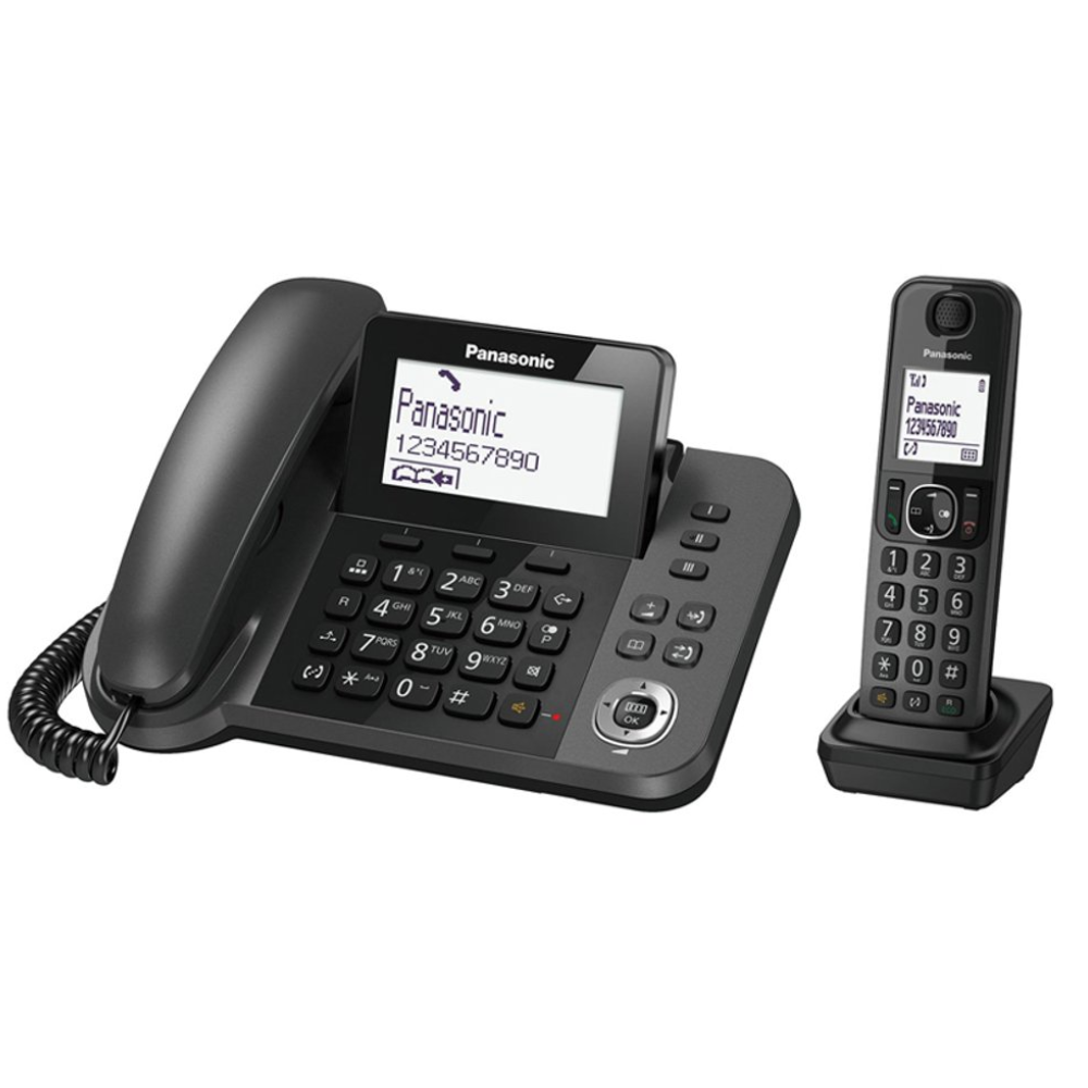Panasonic - Wireless Landline - 2 in 1-Expandable up to 6 Handsets ...