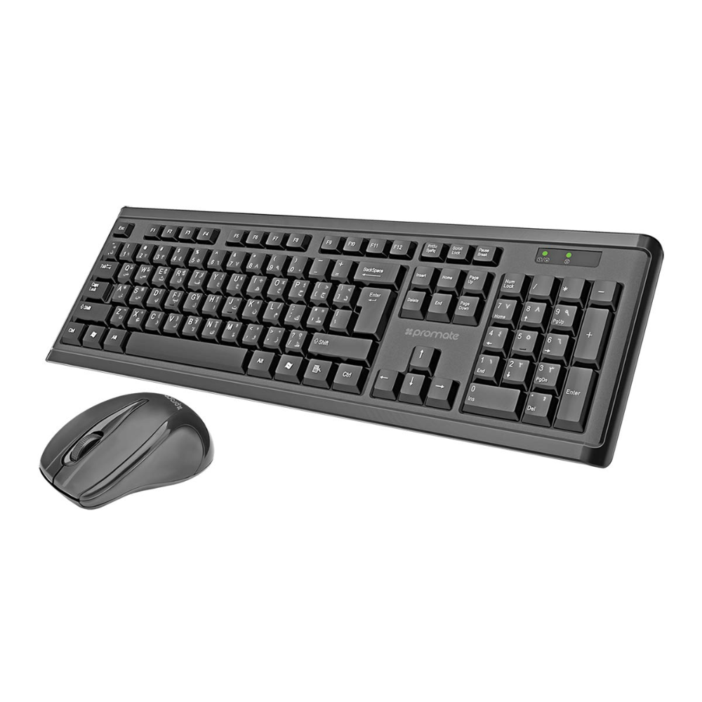 Promate - Promate Wireless Keyboard and Mouse - Full-Size Super-Slim ...